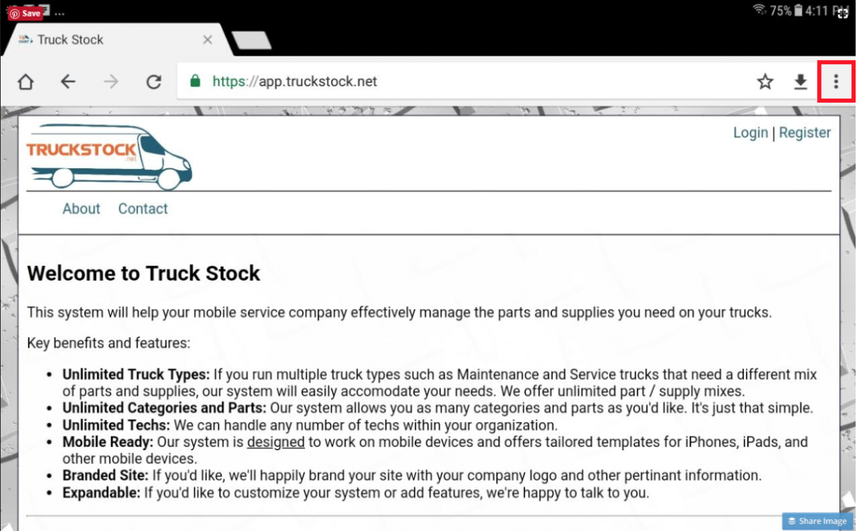 Creating a shortcut on Android Tablets - TruckStock™